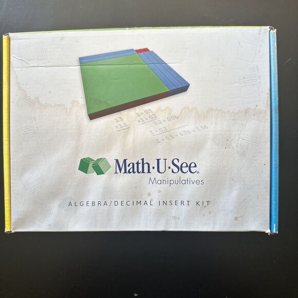 Toys | Math U See Manipulatives Algebra Decimal Insert Kit Integer ...